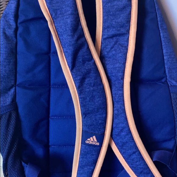 adidas | Bags | Adidas Blue And Peach Backpack | Poshmark